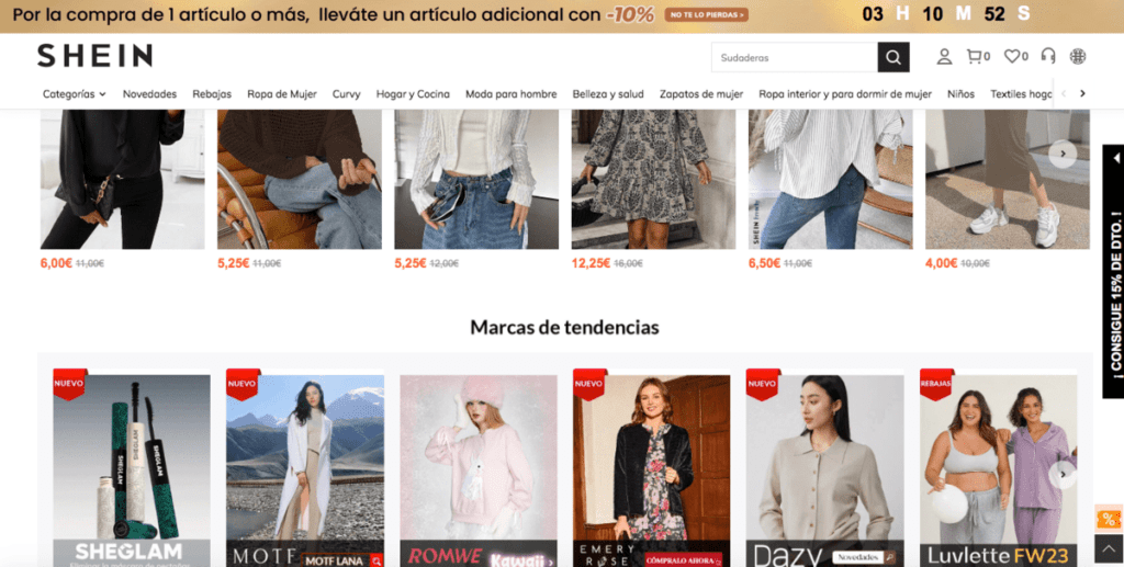 Shein, fast fashion revolucionando el comercio de la moda en España